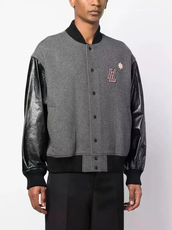 Helmut Lang Logo Varsity Bomber Jacket