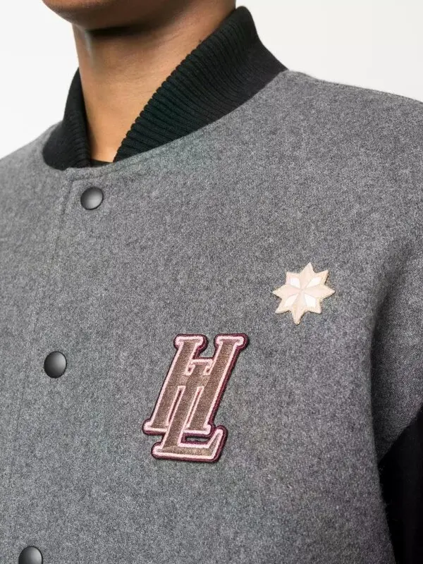 Helmut Lang Logo Varsity Bomber Jacket