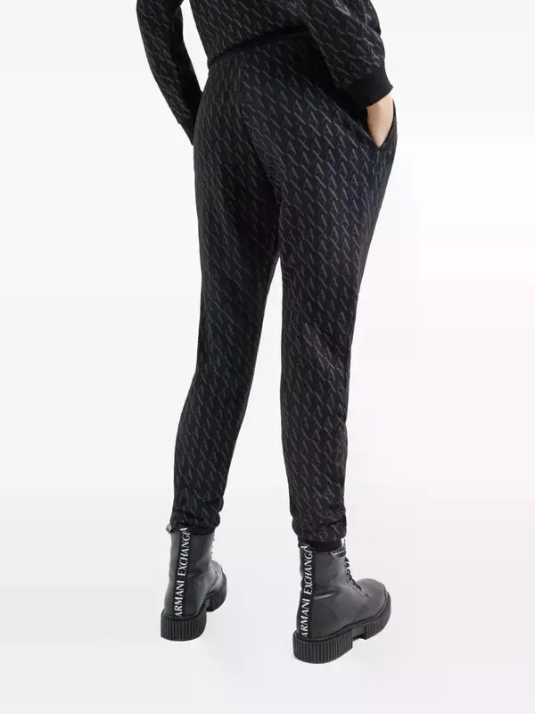 Armani Exchange All-over Logo Print Trousers
