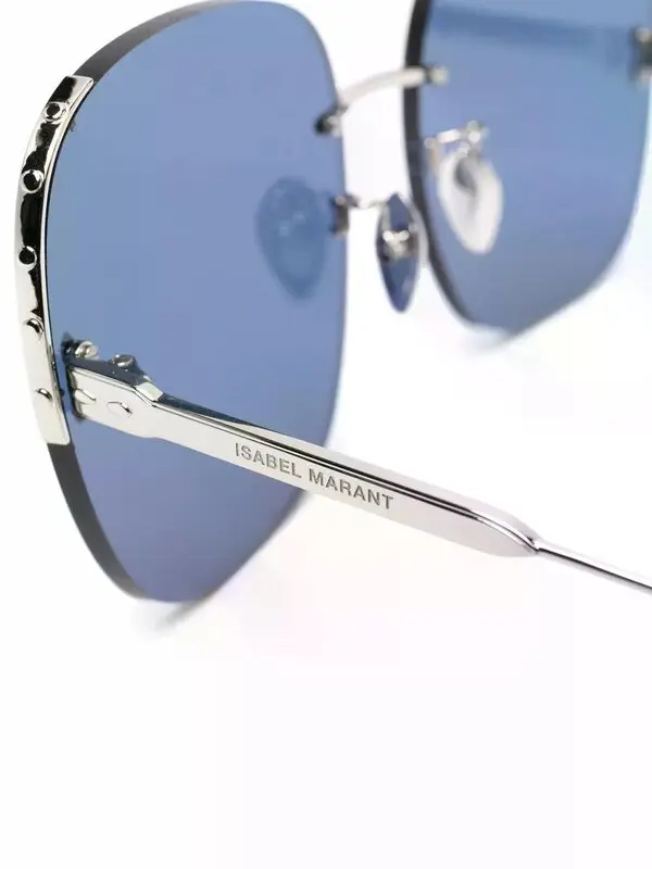 Isabel Marant Oversized Frame Sunglasses - Silver