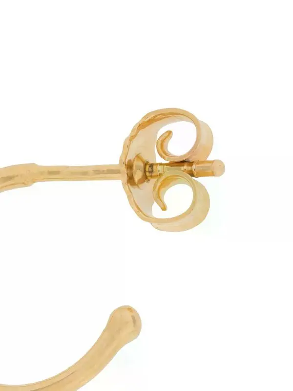 WOUTERS & HENDRIX Mismatched Pearl And Feather Hoop Earrings