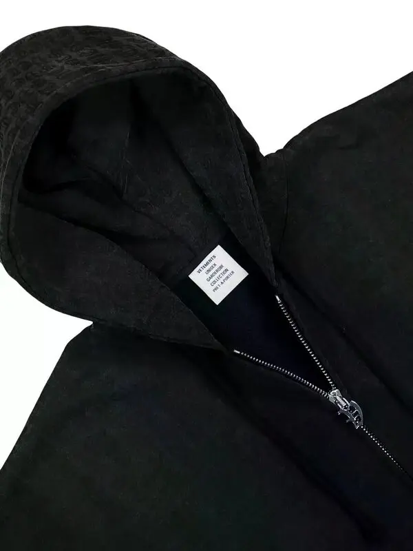 Vetements Monogram Print Full Zip Hoodie