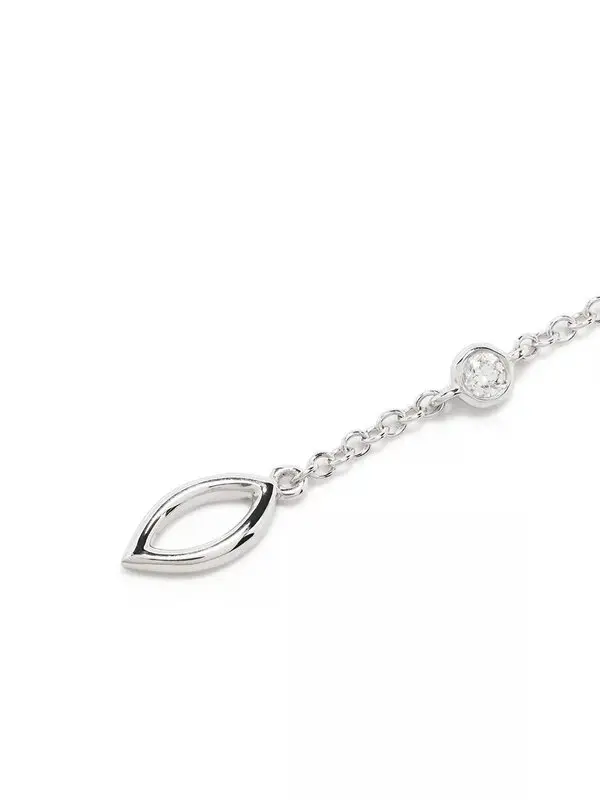 COURBET 18kt Recycled White Gold Laboratory-grown Diamond Mono Hanging Earring - Silver
