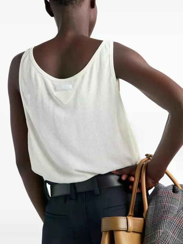 Prada Ribbed Knit Tank Top