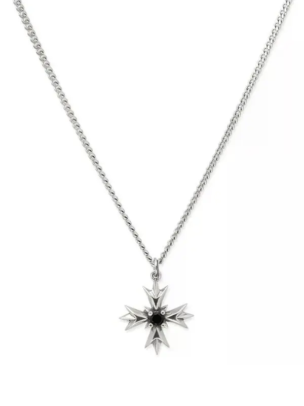 Emanuele Bicocchi Crest Crystal Necklace - Silver