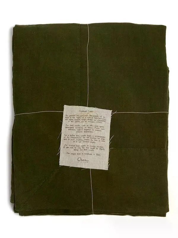 ONCE MILANO Medium Linen Table Cloth - Green