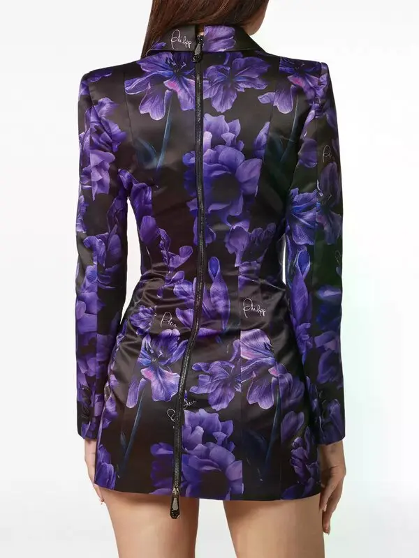Philipp Plein Duchesse Floral-print Mini Dress