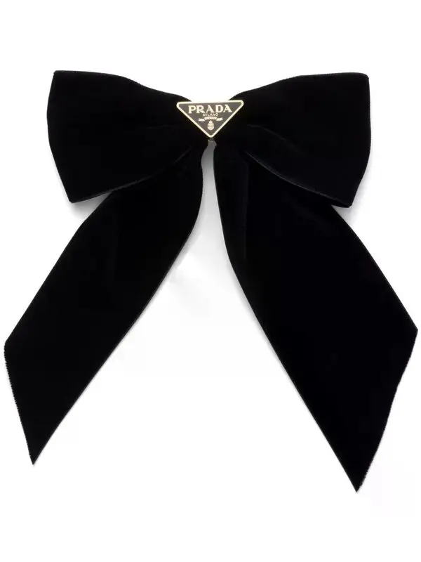 Prada Velvet Bow Hair Clip