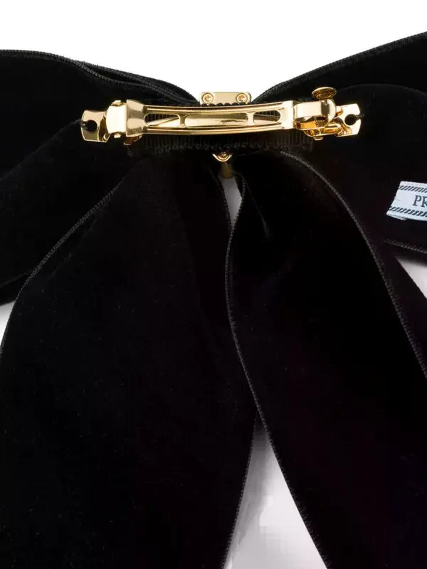 Prada Velvet Bow Hair Clip