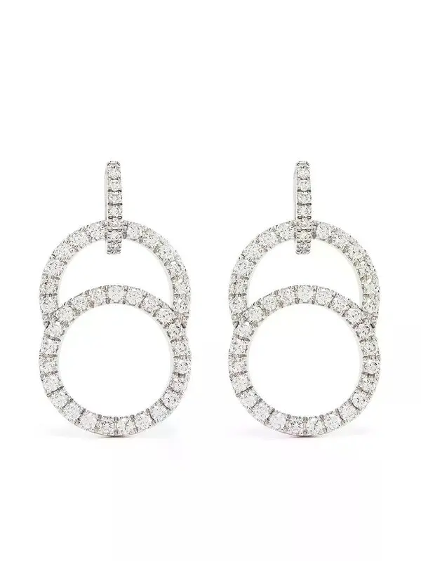 COURBET 18kt Recycled White Gold Celeste Diamond Earrings - Silver