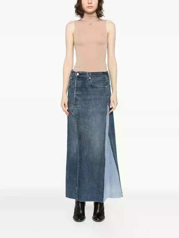 PROTOTYPES Washed Denim Midi Skirt