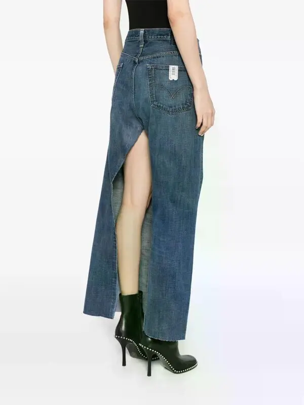 PROTOTYPES Washed Denim Midi Skirt