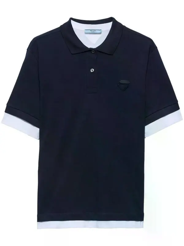 Prada Triangle Logo Polo Shirt