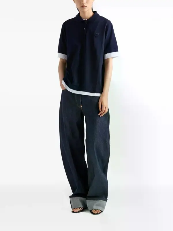 Prada Triangle Logo Polo Shirt
