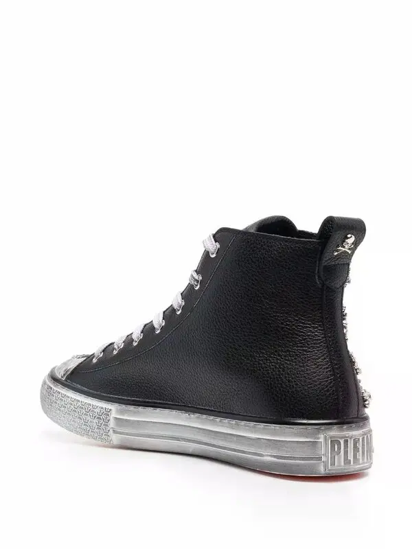 Philipp Plein Megastar Crystal-embellished High-top Sneakers - Black