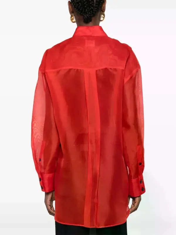 Khaite Mahmet Silk Shantung Organza Shirt