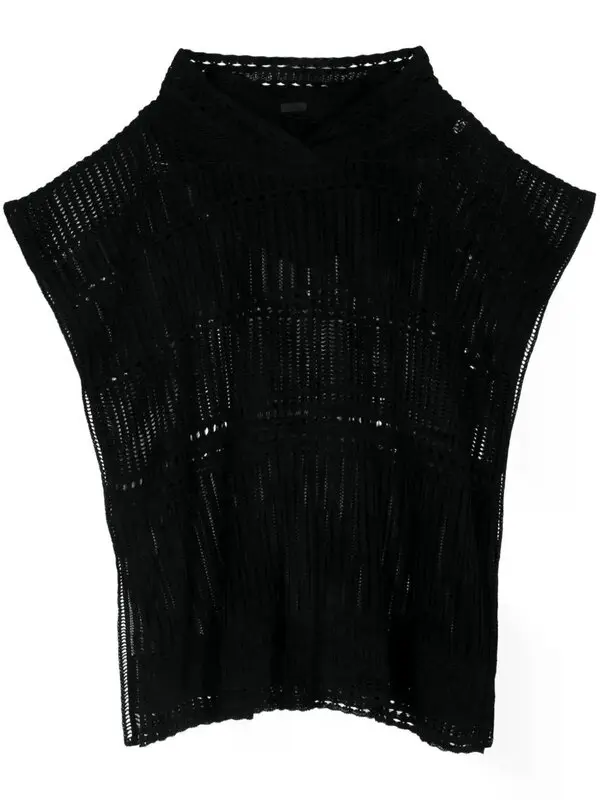 Givenchy Crochet Hooded Poncho