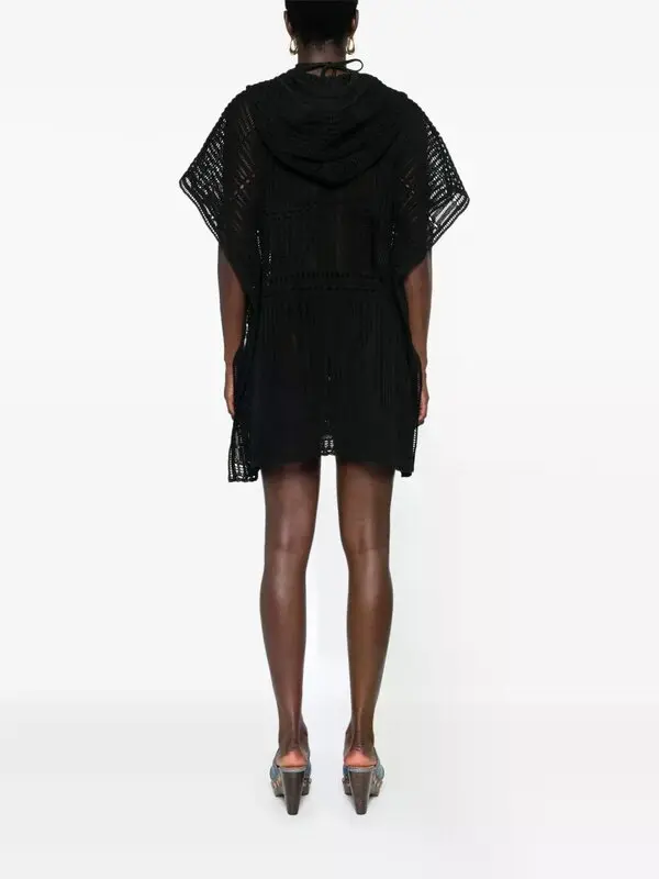 Givenchy Crochet Hooded Poncho