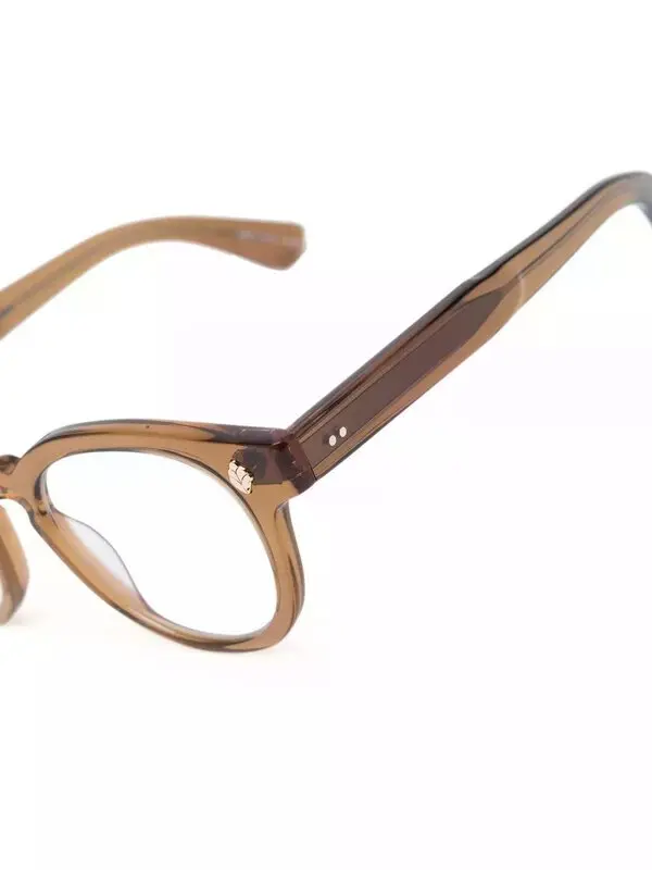 Garrett Leight Jack Round-frame Optical Glasses - Brown