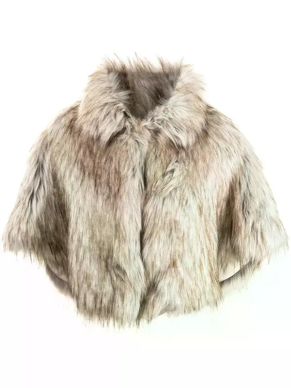 UNREAL FUR Faux Fur Cropped Cape