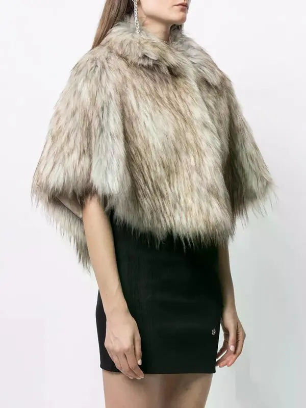 UNREAL FUR Faux Fur Cropped Cape