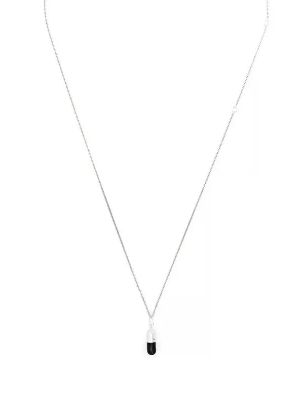 TRUE ROCKS Pill Pendant Necklace - Silver