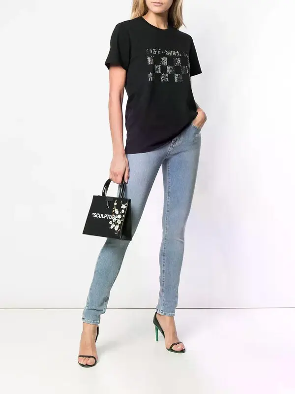 Off-White Embellished Logo Print T-shirt