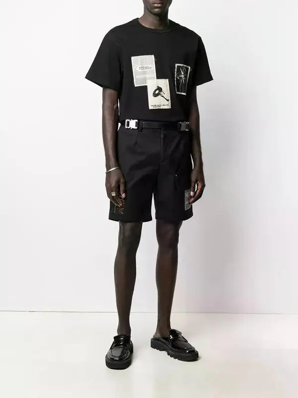 MISBHV Recordings Patch Detail Utility Shorts - Black