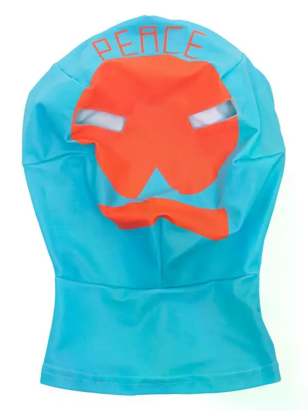 WALTER VAN BEIRENDONCK Logo-print Face Mask - Blue
