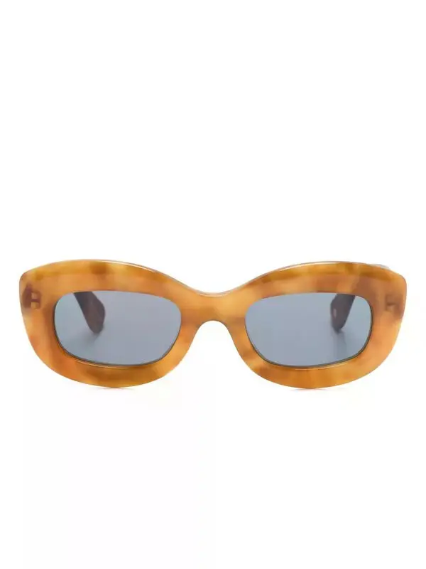 Garrett Leight Dolores Round Frame Sunglasses - Brown
