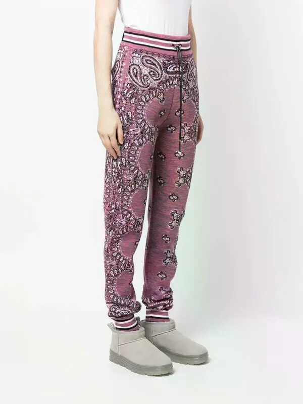 Amiri Bandana-pattern Knitted Track Pants