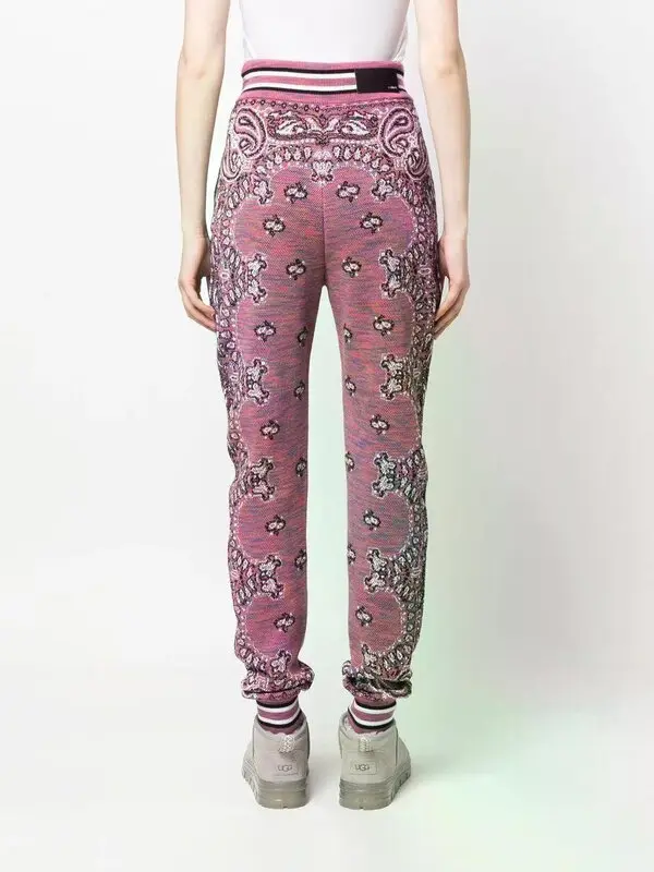 Amiri Bandana-pattern Knitted Track Pants