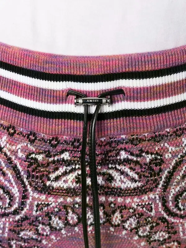 Amiri Bandana-pattern Knitted Track Pants