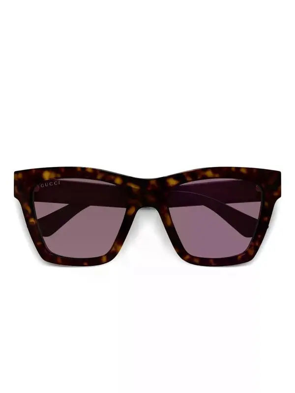 Gucci Square Frame Sunglasses - Brown