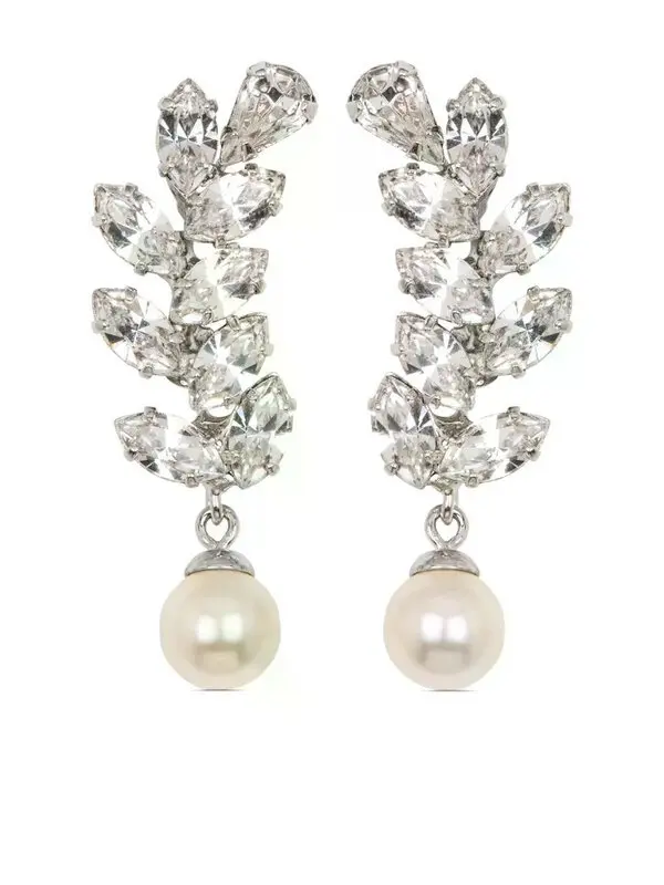 JENNIFER BEHR Verla Crystal Earrings - Silver