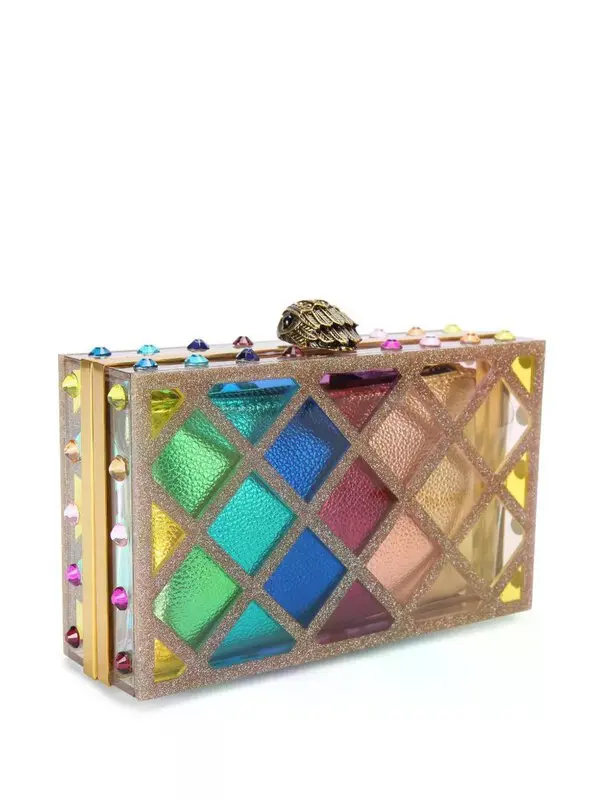 Kurt Geiger Crystal Quilted Box Clutch