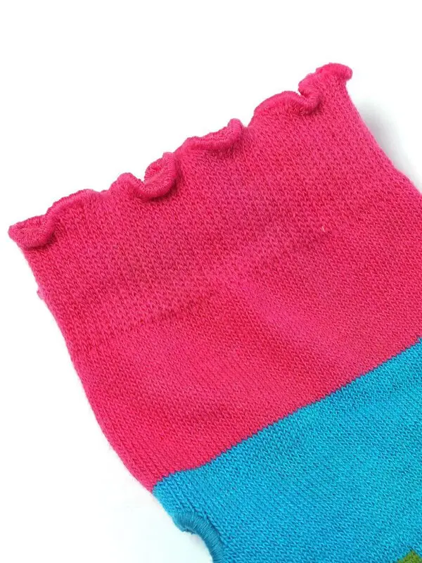 DOUBLET Slogan-print Striped Socks