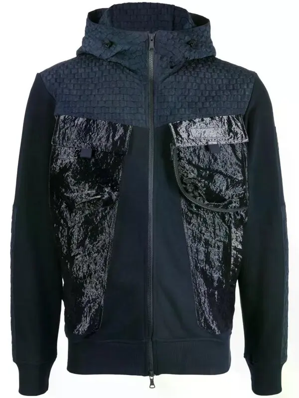 Paul & Shark Stand Collar Hooded Jacket - Blue