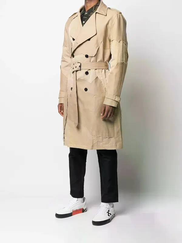 MOSTLY HEARD RARELY SEEN Two-tone Patchwork Double-breasted Coat