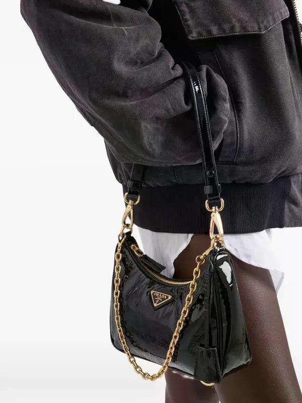 Prada Mini Re-edition Shoulder Bag - Black