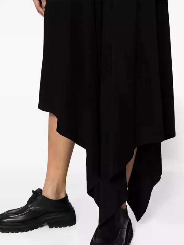 Yohji Yamamoto Satin Drawstring Sarrouel Trousers