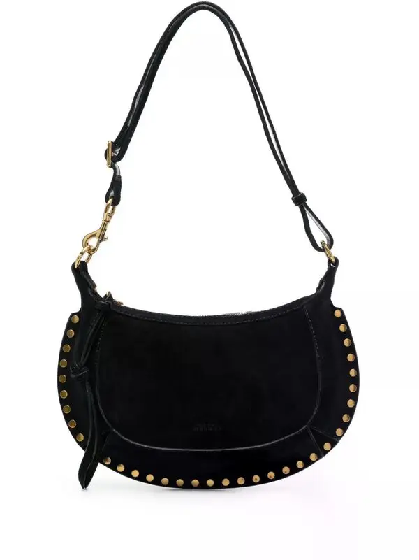 Isabel Marant Étoile Oskan Moon Shoulder Bag In Suede - Black