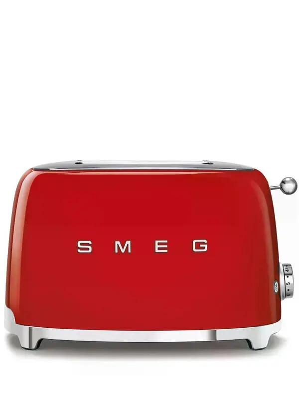 SMEG Logo-plaque Stainless Steel Toaster - Red