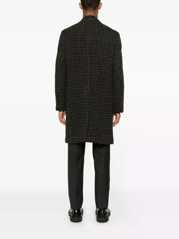 Caruso Houndstooth Wool-cashmere Blend Coat