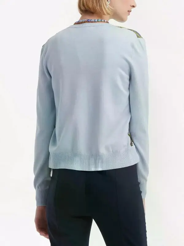 Oscar De La Renta Watercolour Print Cardigan