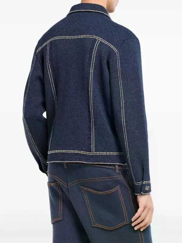 BARRIE Knitted Denim Jacket