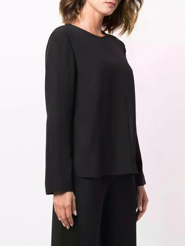Emporio Armani Long-sleeve Silk Top