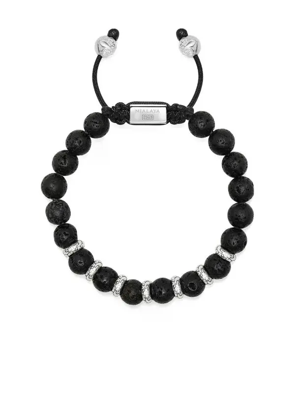 NIALAYA JEWELRY Beaded Bracelet - Silver