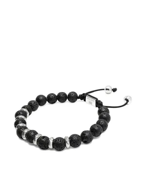 NIALAYA JEWELRY Engraved -tone Bead Bracelet