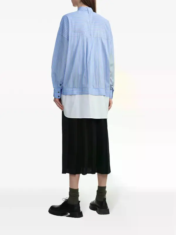 ENFOLD Pinstripe Layered Cotton Dress